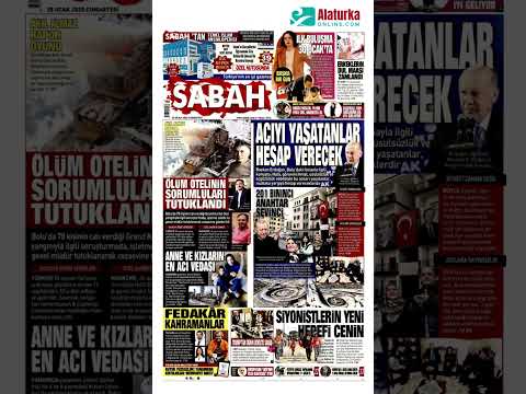 Sabah Gazetesi 1. Sayfa - 25 Ocak 2025