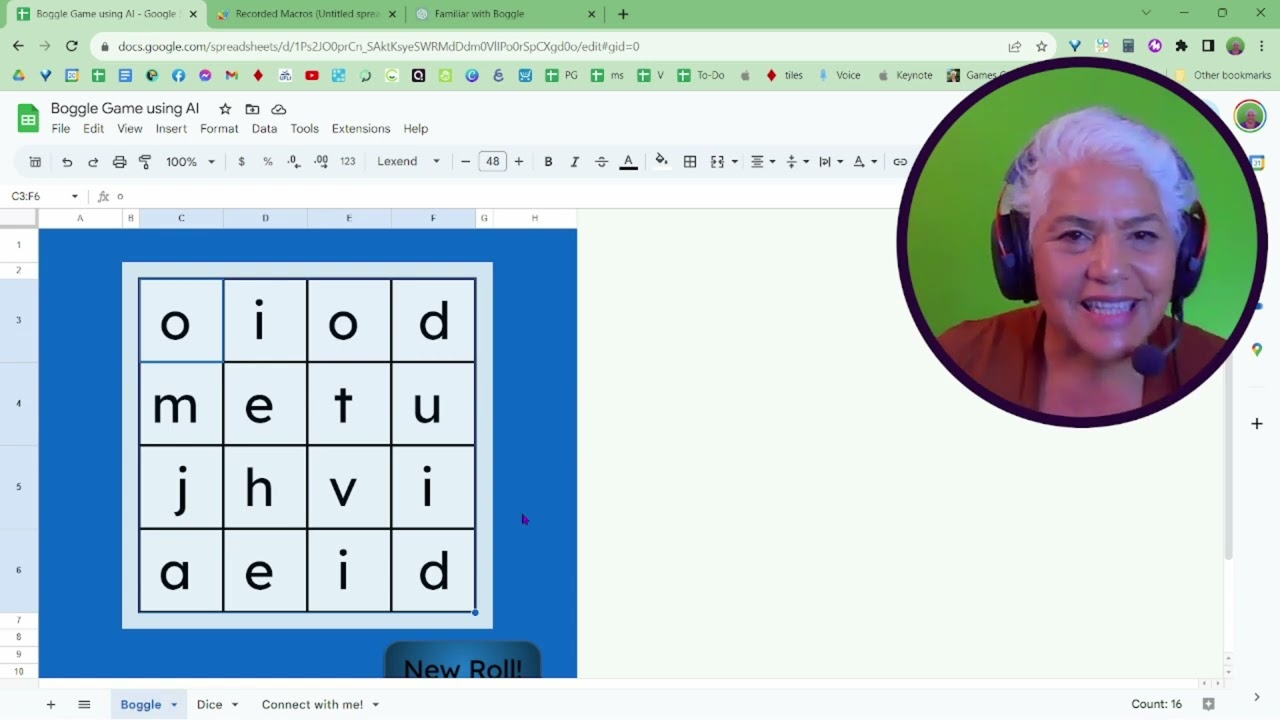 Coding a  Boggle Game with Chat GPT - Using AI to Help Code Google Sheets!