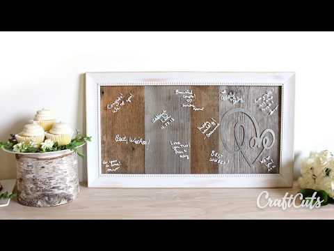 Love Script Reclaimed Wood Sign - Guest Book Sign or Message Board