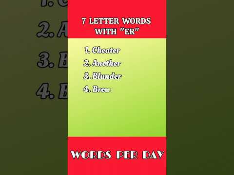 7 letter (common) words ending with "ER" #englishlearners #englishlearning #youtubeshorts