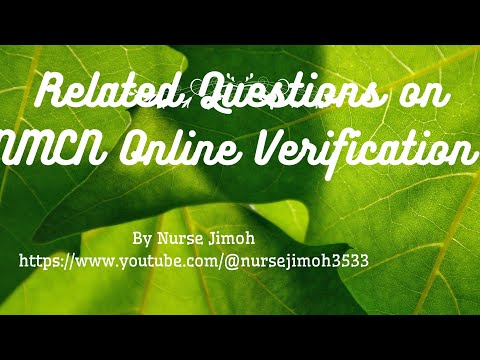 Related Questions about NMCN Online Verification