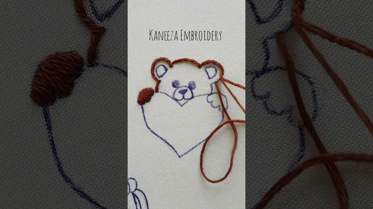 how to embroider bear #art #embroidery