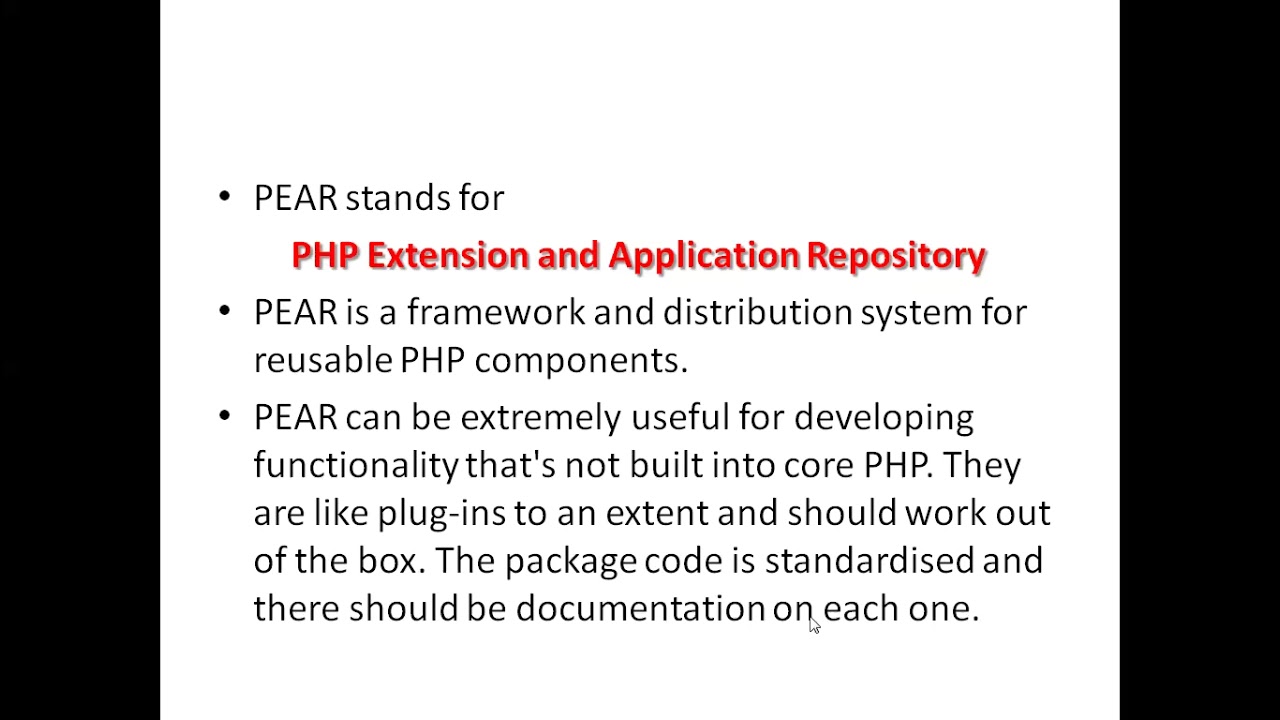 Important PHP Interview Question - What is Pear?