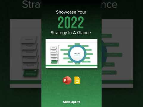 Showcase your 2022 strategy uaing SlideUpLift's Animated Strategy Roadmap Template