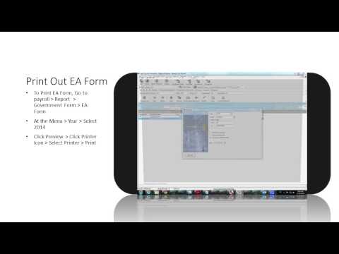 Sage EPE Year End - Print EA Form