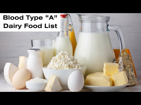 Blood Type A - Dairy Foods list #bloodtypediet #bloodtypeA #dairy