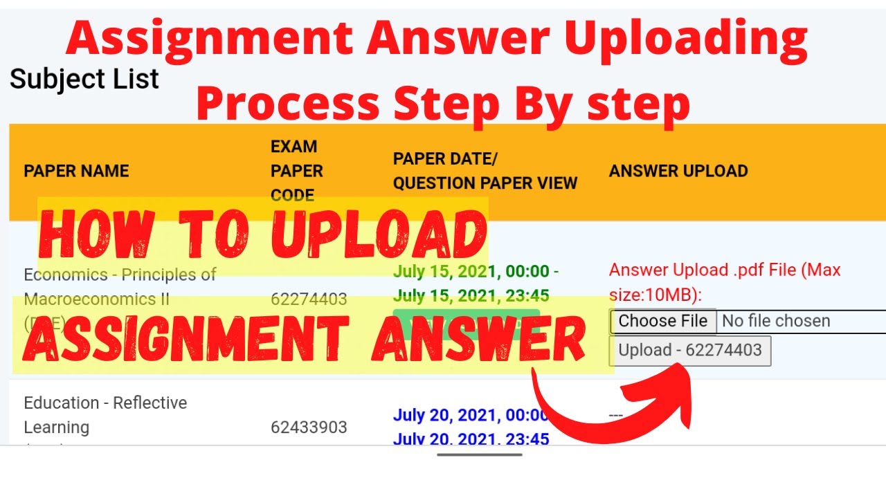 Sol How To Upload Assignment PDF File 2021 || Step By Step Procedure || PDF File कैसे Upload करे