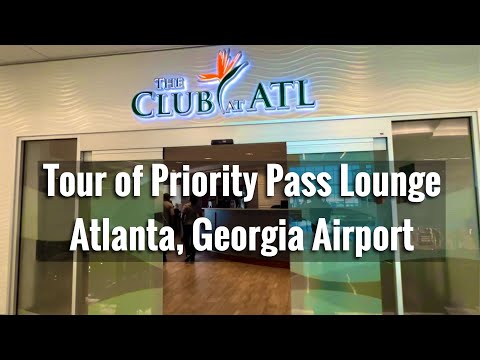 Priority Pass Airport Lounge Tour at the Atlanta Airport - The Club at ATL
