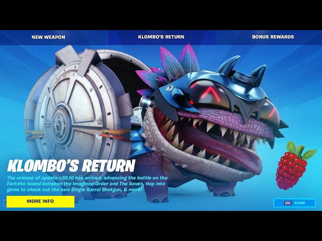 Klombo discovered hidden under the ice in Fortnite Chapter 3 Season 2 map