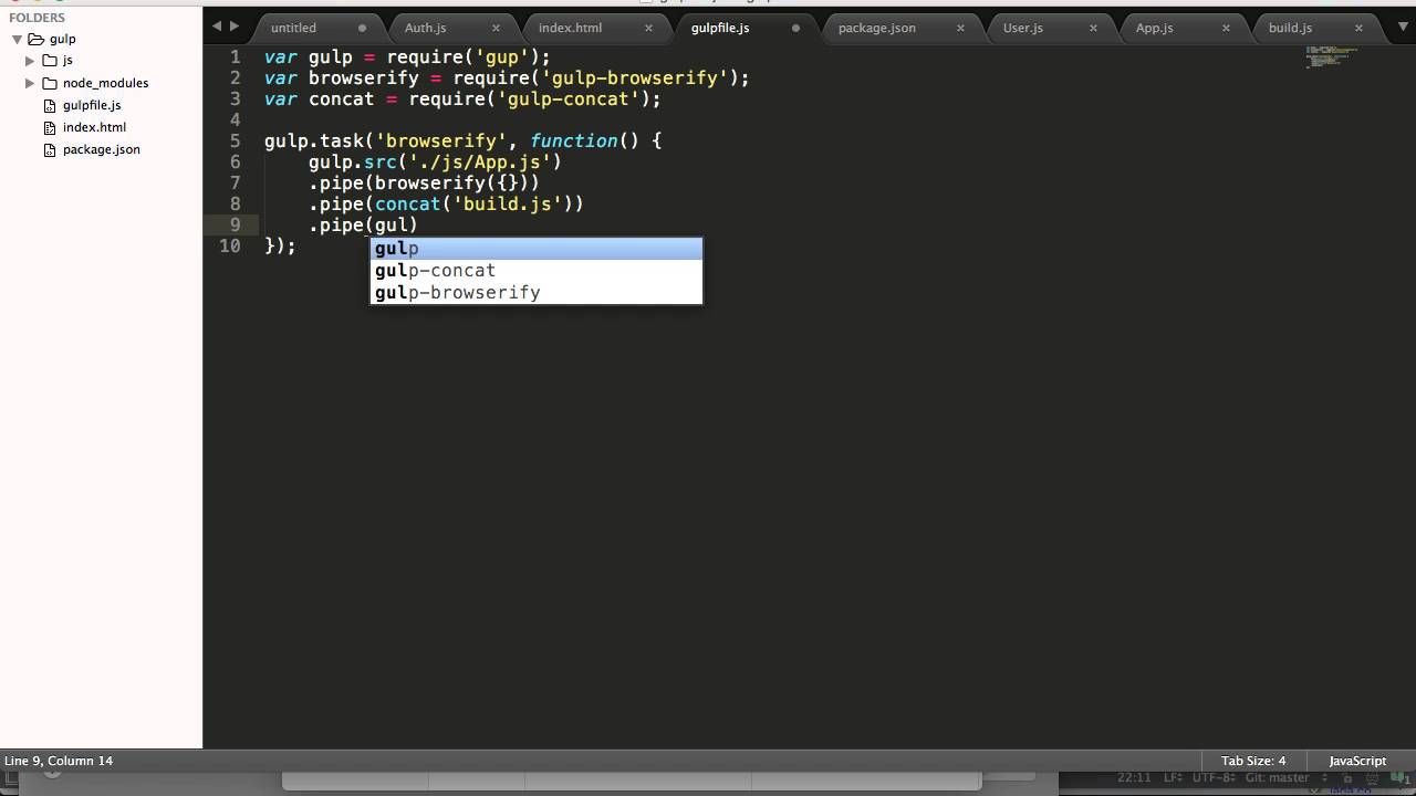4 - Using gulp and browserify