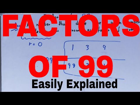 Factor of 99|How to find factors of 99|Find all factors of 99|Find all the factors of 99|99 factors