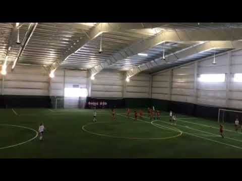 Gabby Lakeshore vs Fraser far right midfield scoring goal in Red Jersey