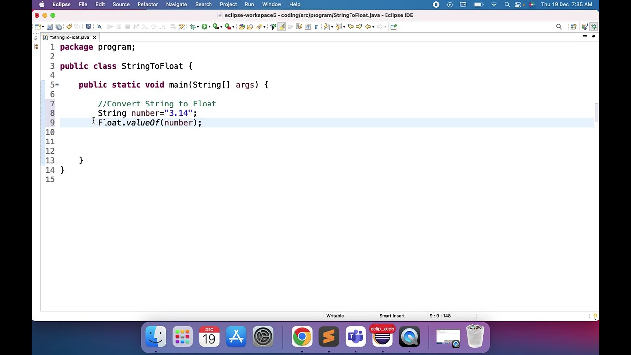 Convert String to Float | Java Program