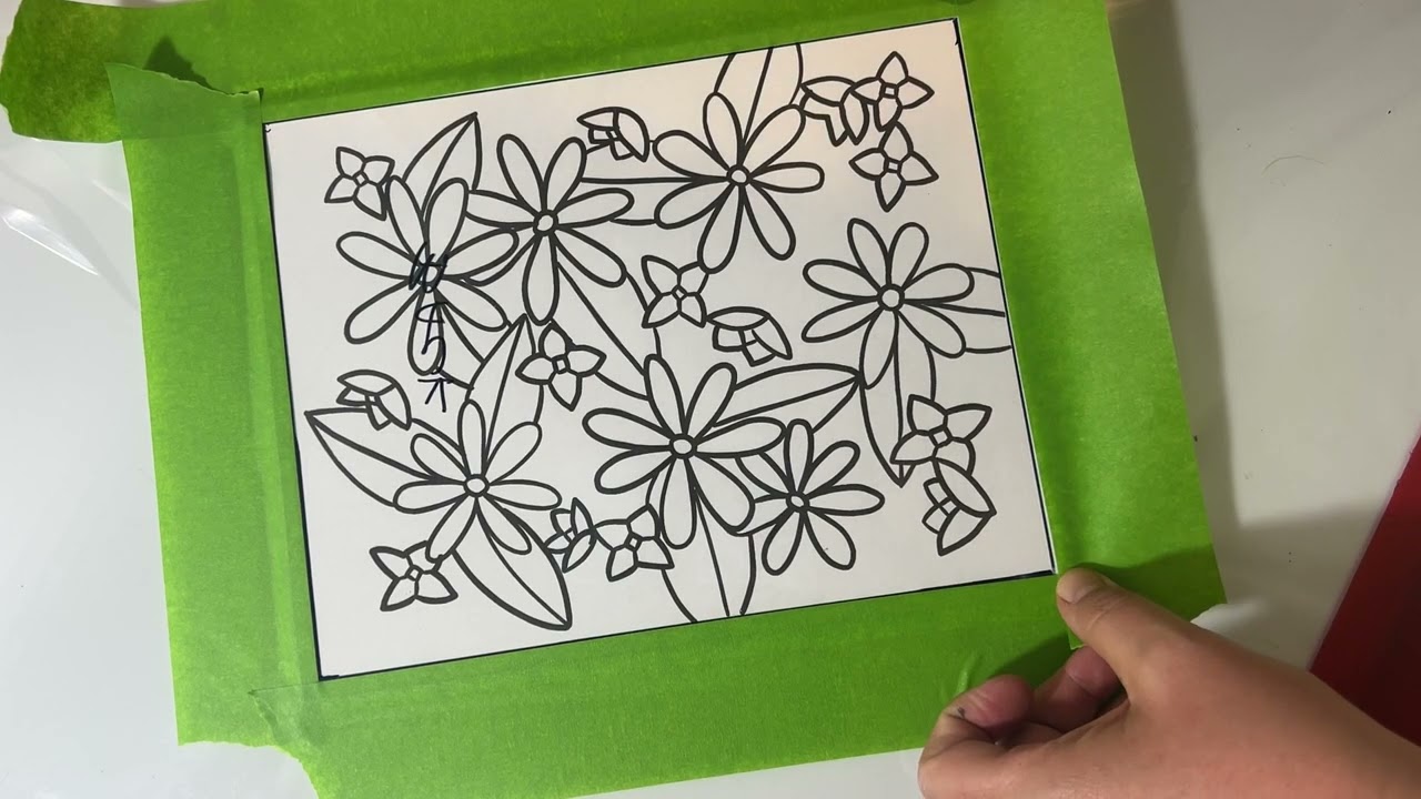 floral mosaic kit   template setup