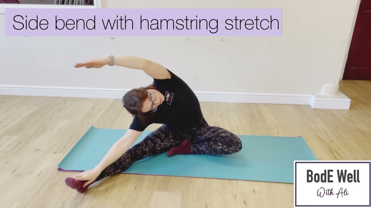 Exercise Library: Side bend with hamstring stretch