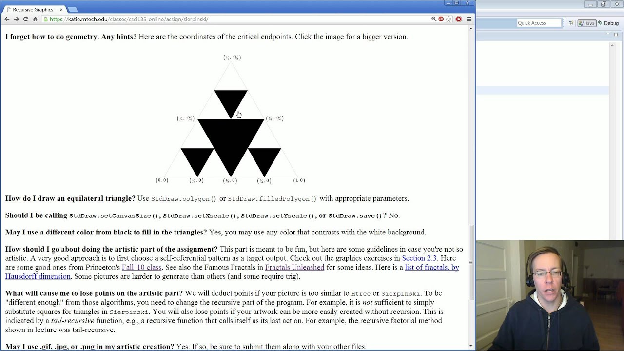 Assignment: recursive graphics