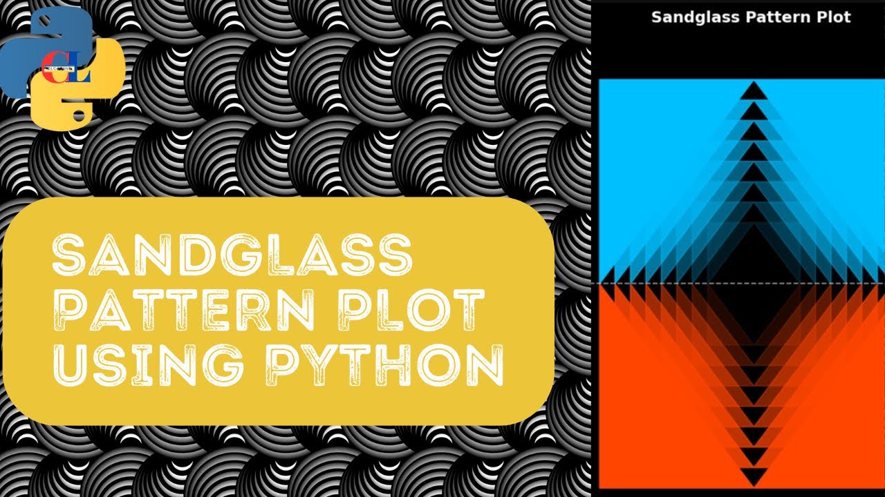 Sandglass pattern plot using python