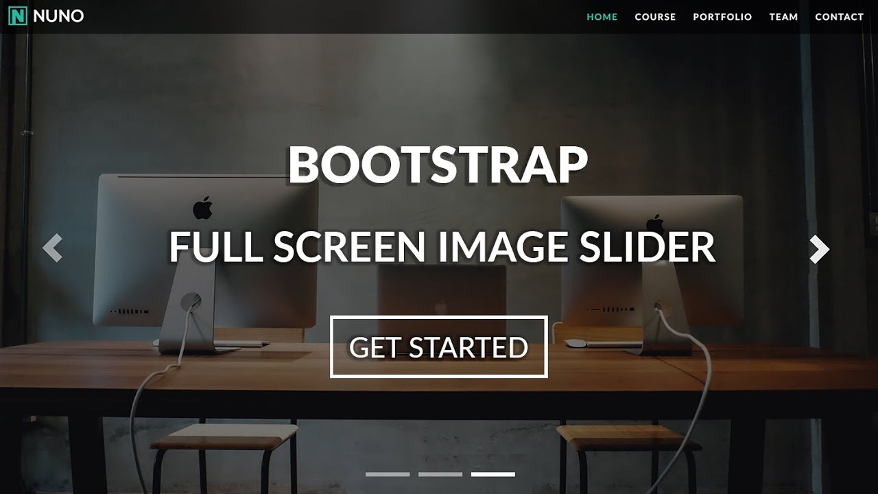 Build A Responsive Bootstrap Website A Full Screen Image Slider using Bootstrap 4, HTML5 & CSS3