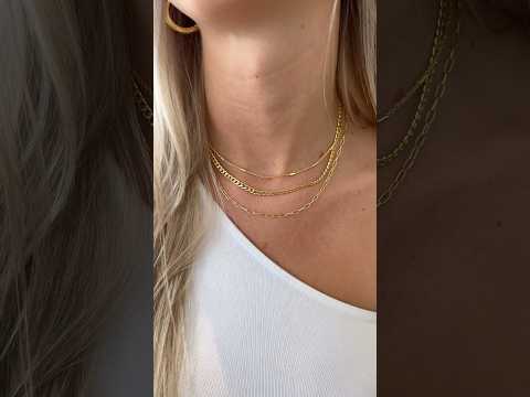 A layer we love-Tatum Necklace, Wilder Necklace & Parker Mini Necklace♥️#jewelry #styleinspo #howto
