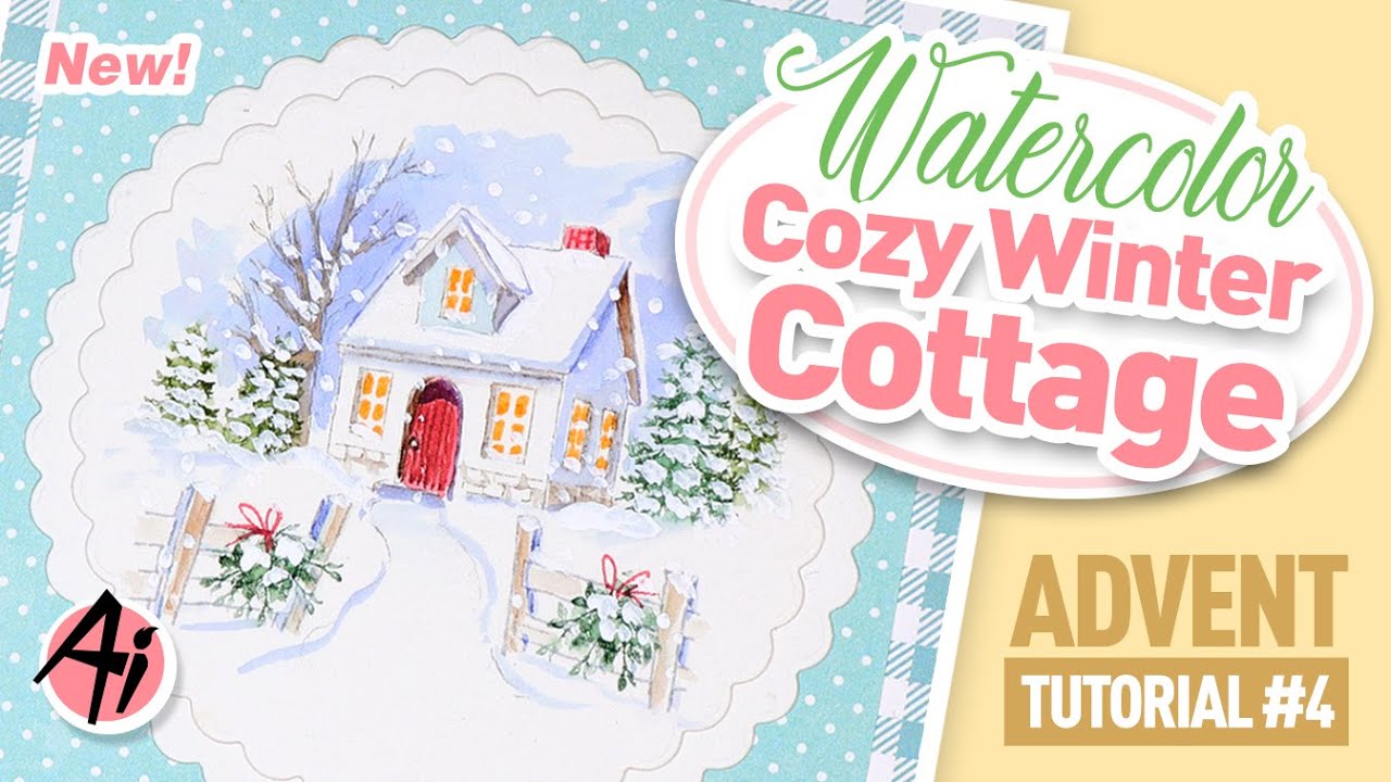 Ai 2025 Advent Calendar | Watercolor Cozy Winter Cottage