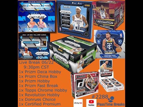 06/22 - 2024-25 PRIZM CHINA DECA BASKETBALL - 8 Box Hobby Mix #2288 LIVE BREAK