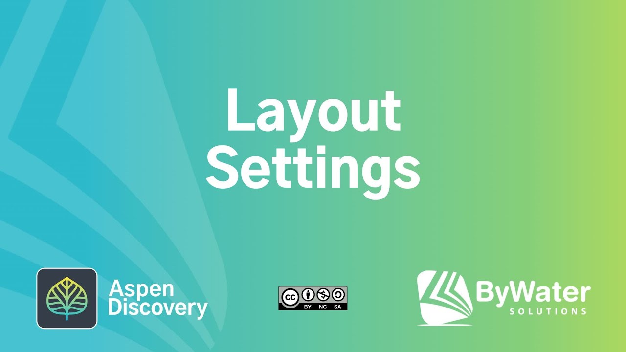 Layout Settings