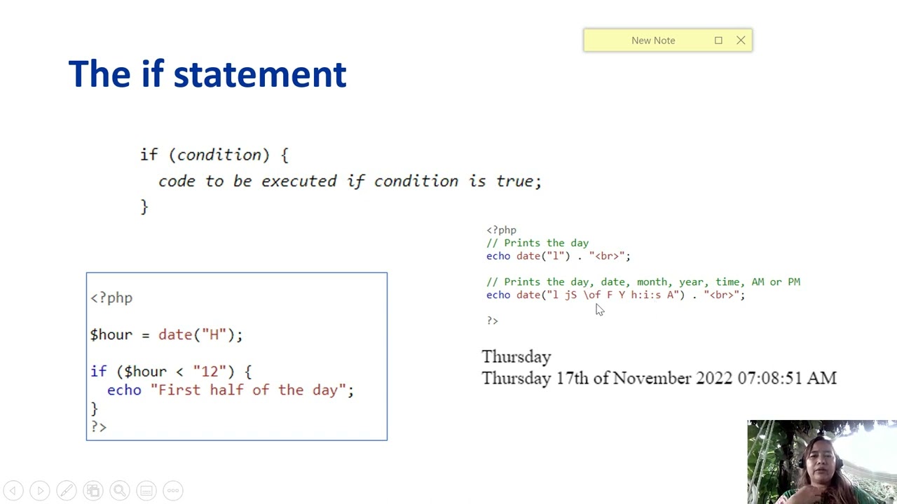PHP Lesson 2 data types, conditional statements & loops