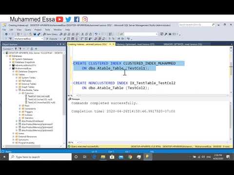 شرح 71 Create Clustered Nonclustered Indexes Microsoft SQL Server معتمد - منصة معارف