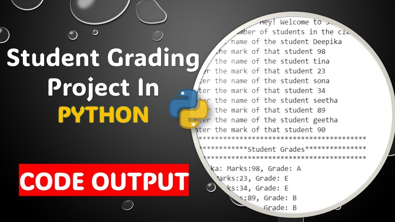 📌 Student Grading Project in Python – Live Output Preview!! Check out in 1 minute
