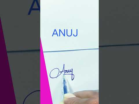 Anuj name signature style