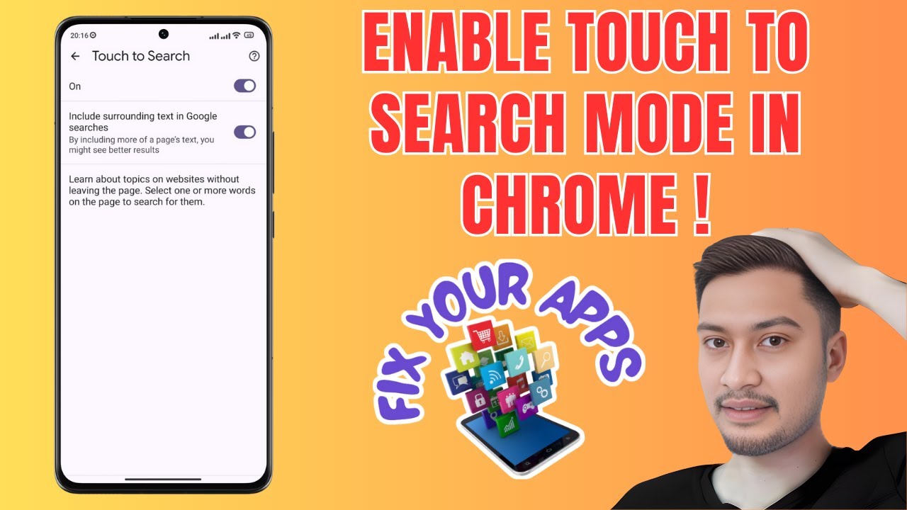 How to Enable the Touch to Search Mode in Google Chrome