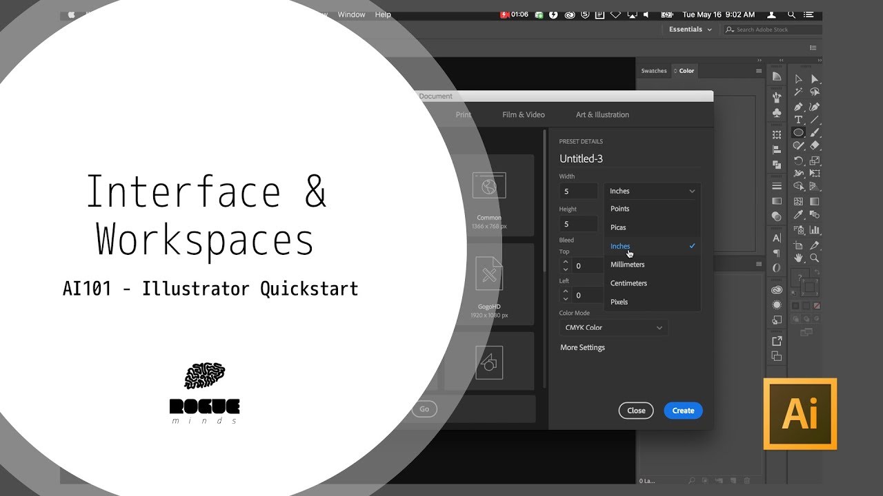 Ai101 - 02: The Interface & Workspaces