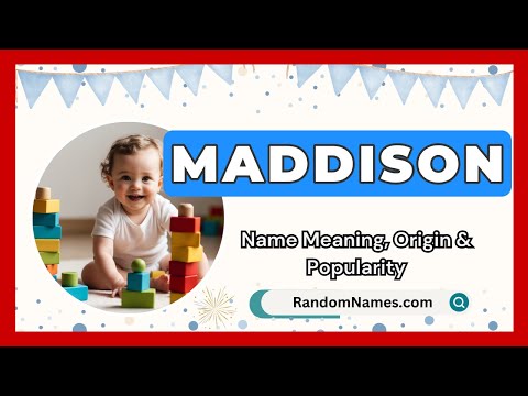 Maddison - Baby Boy Name Meaning, Origin & Popularity - RandomNames.com