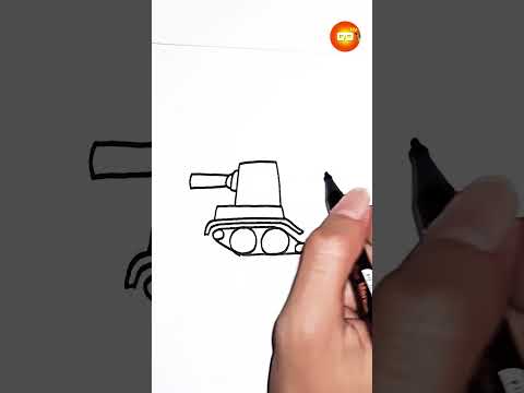 cara menggambar tank #drawingeasy