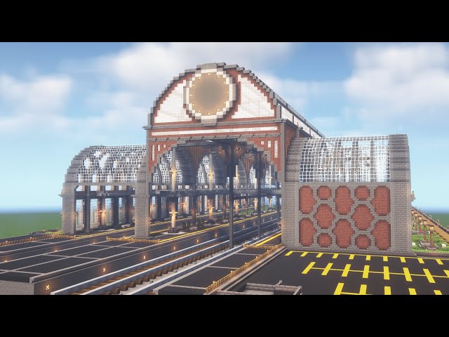 Train station | Gare de Minecraft | DOWNLOAD - SCHEMATIC Minecraft Map