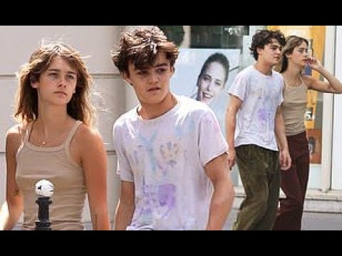 Johnny Depp's son Jack enjoys a stroll with his model girlfriend Camille Jansen in Paris...