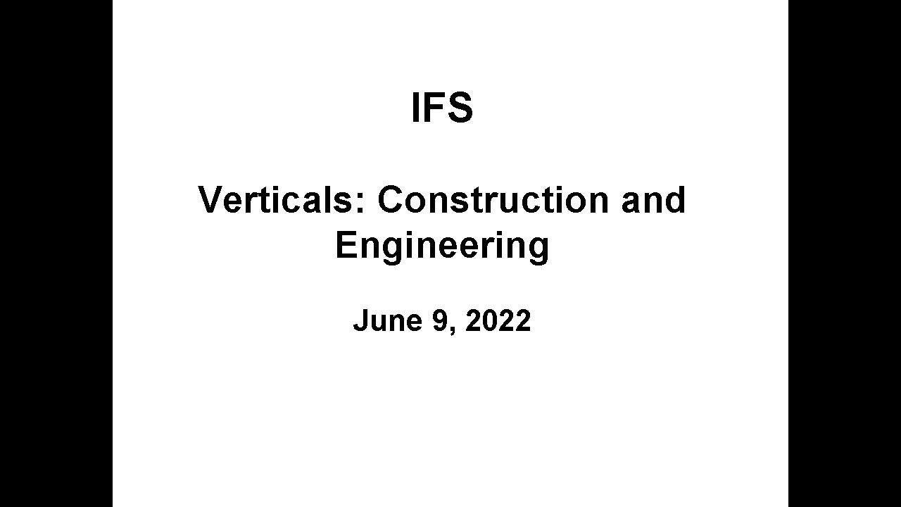 Analyst Cam: IFS Verticals - Construction and Engineering