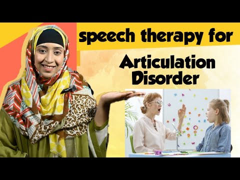 Speech therapy for articulation disorder