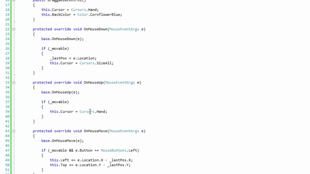 A Draggable Control in C#