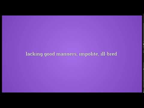 Mannerless Meaning | Wordogram