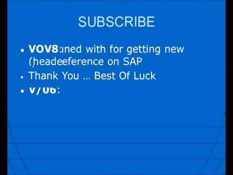 SAP SD Transaction Codes - Sales and Distribution Module Tcodes