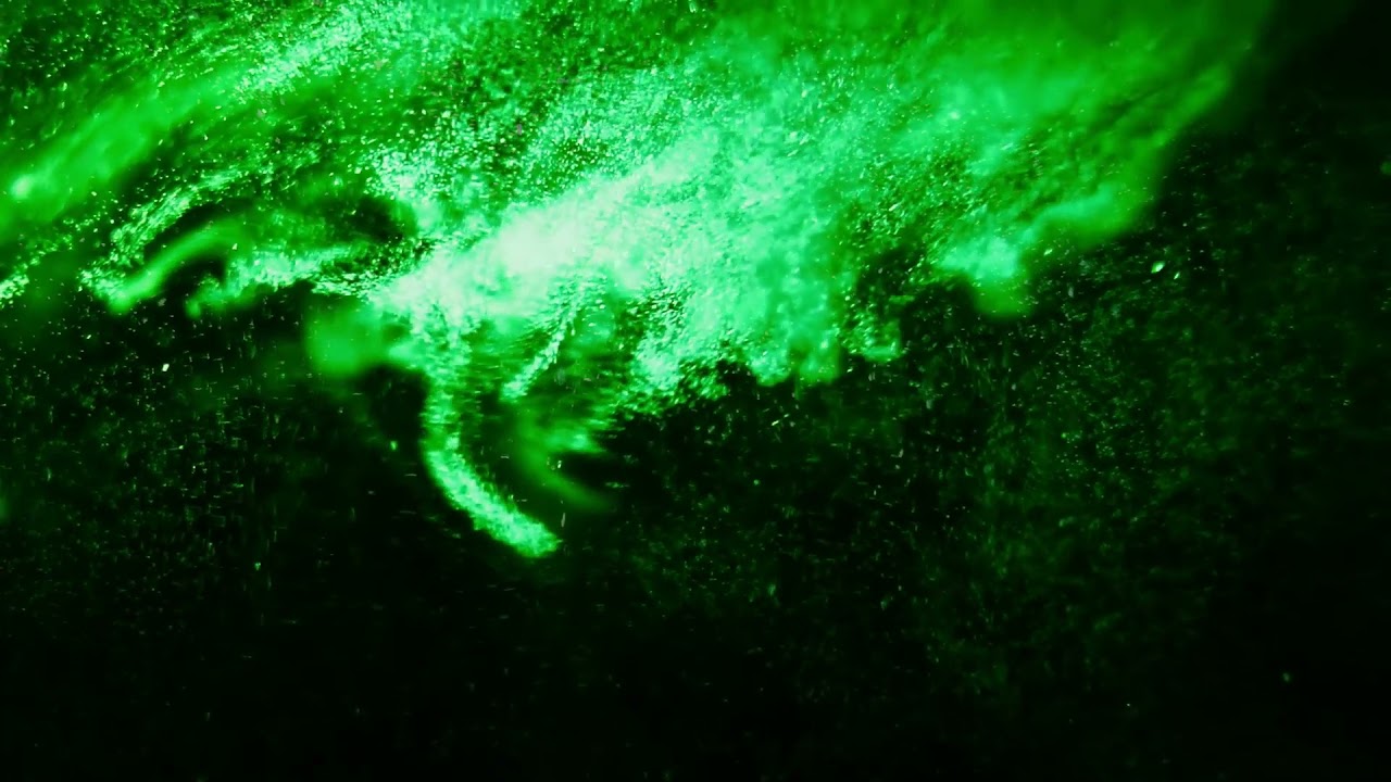 Abstract Green Particles Flow background