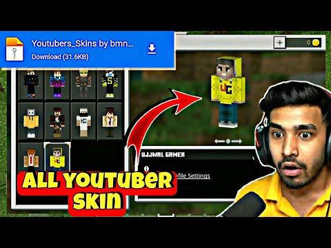 @TechnoGamerzOfficial skins for minecraft pe | All youtuber skin in minecraft