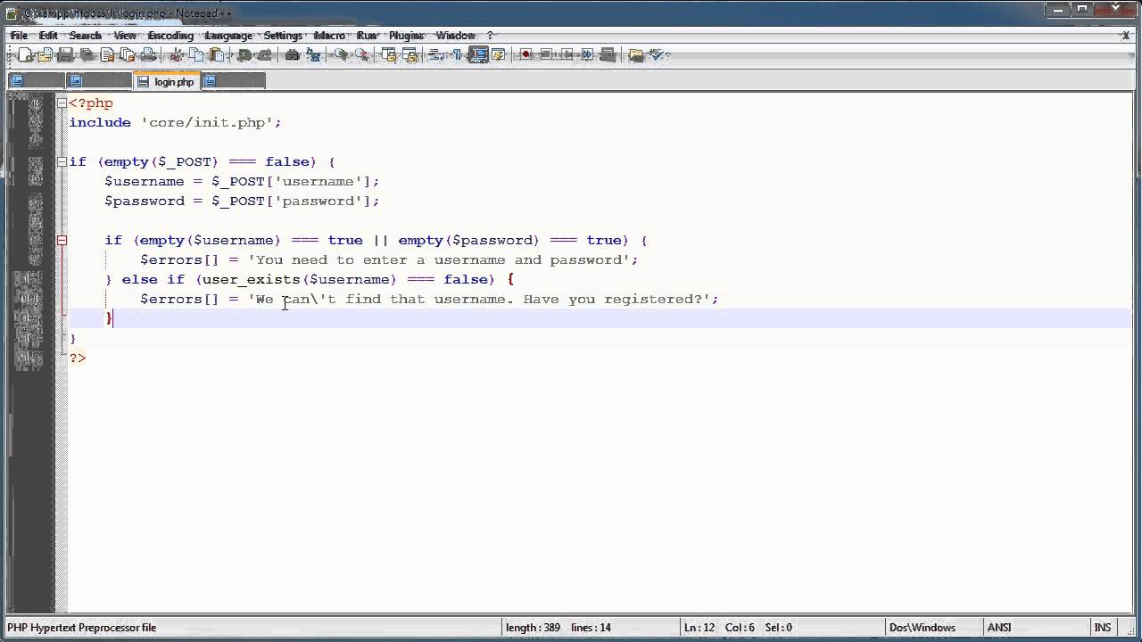 PHP Tutorials: Register & Login (Part 5): User Login (Part 2)