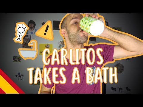 Carlitos takes a bath - Beginner Spanish