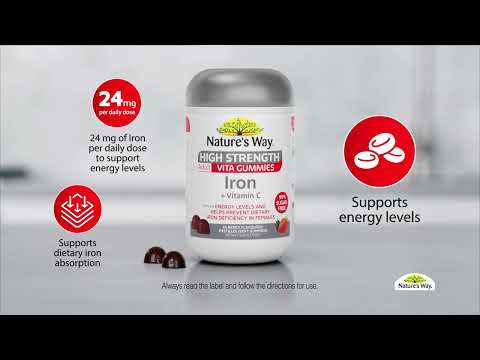 Nature's Way High Strength Adult Vita Gummies Iron + Vitamin C
