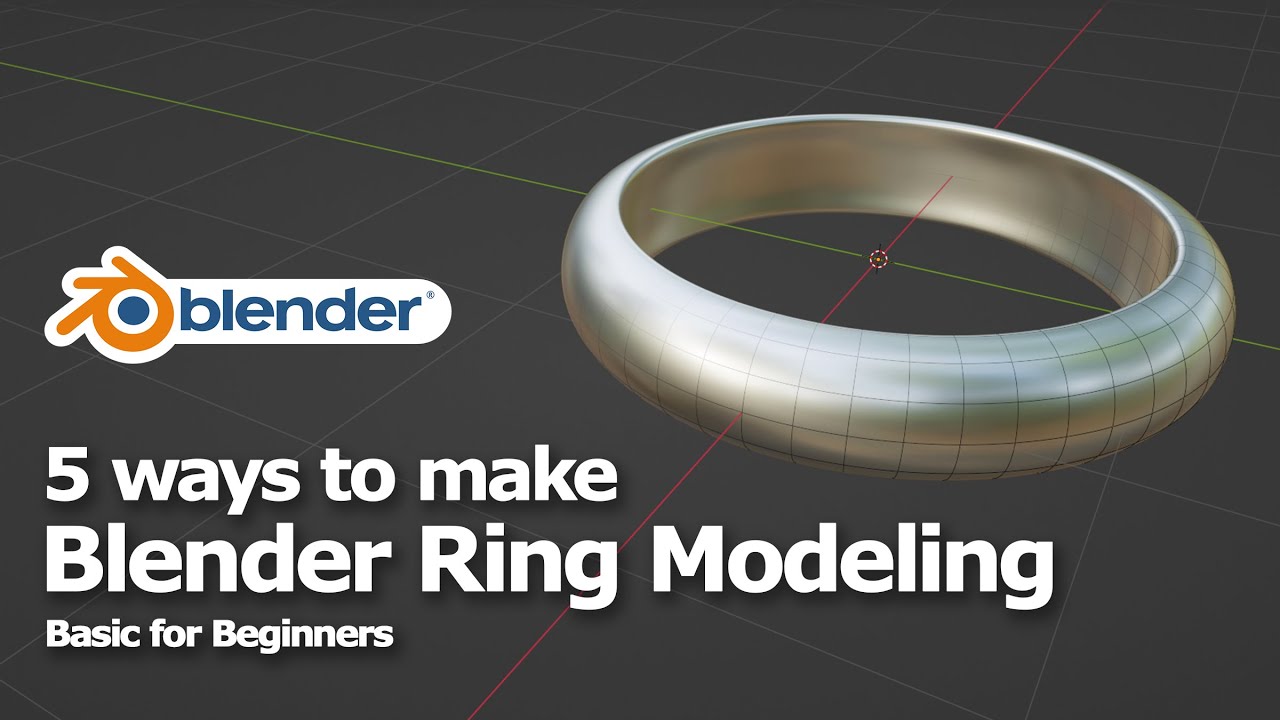 5 ways to make Simple Ring in Blender | Basic 3D Modeling Tutorial for Beginners