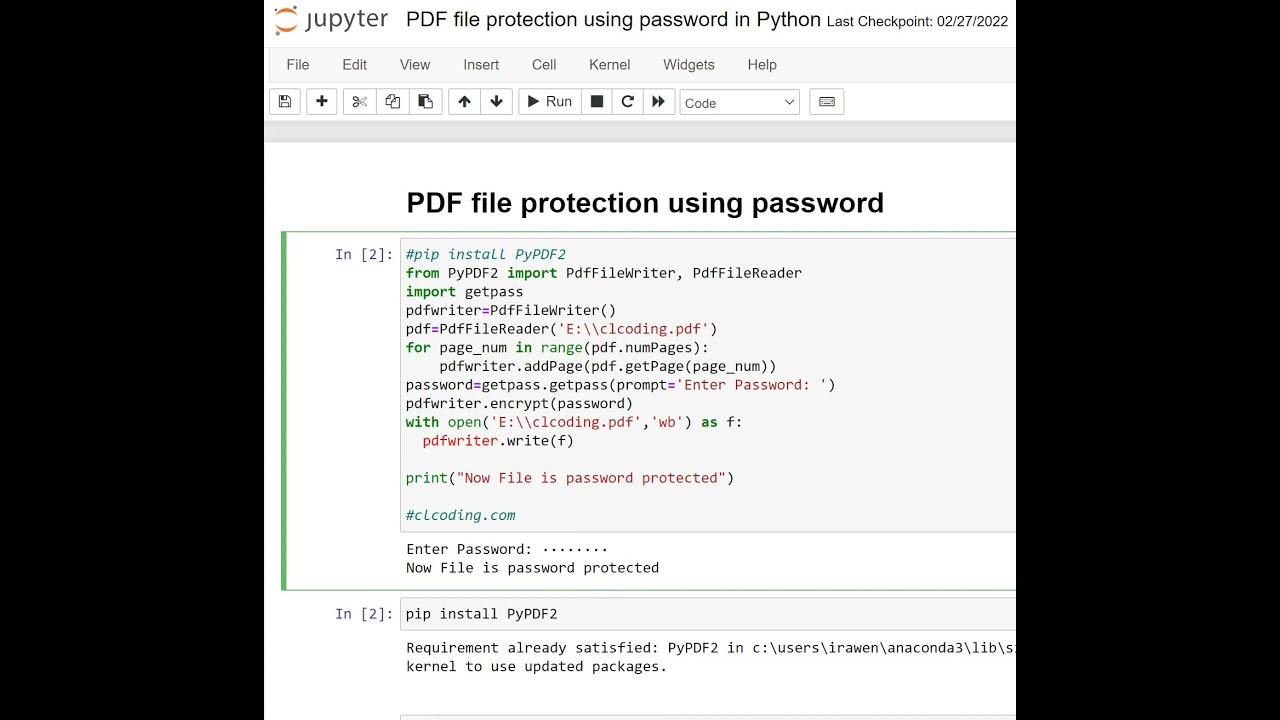 Day 59 : PDF file protection using password