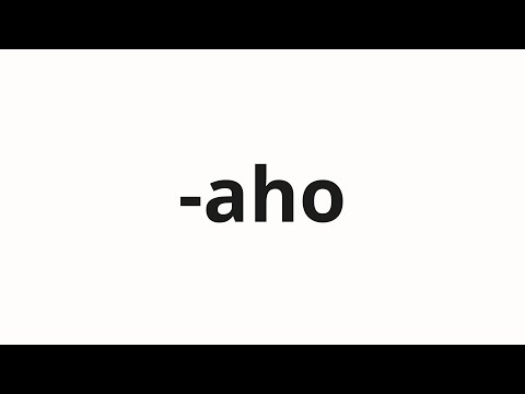 How to pronounce -aho | ―アホ (―Aoho in Japanese)