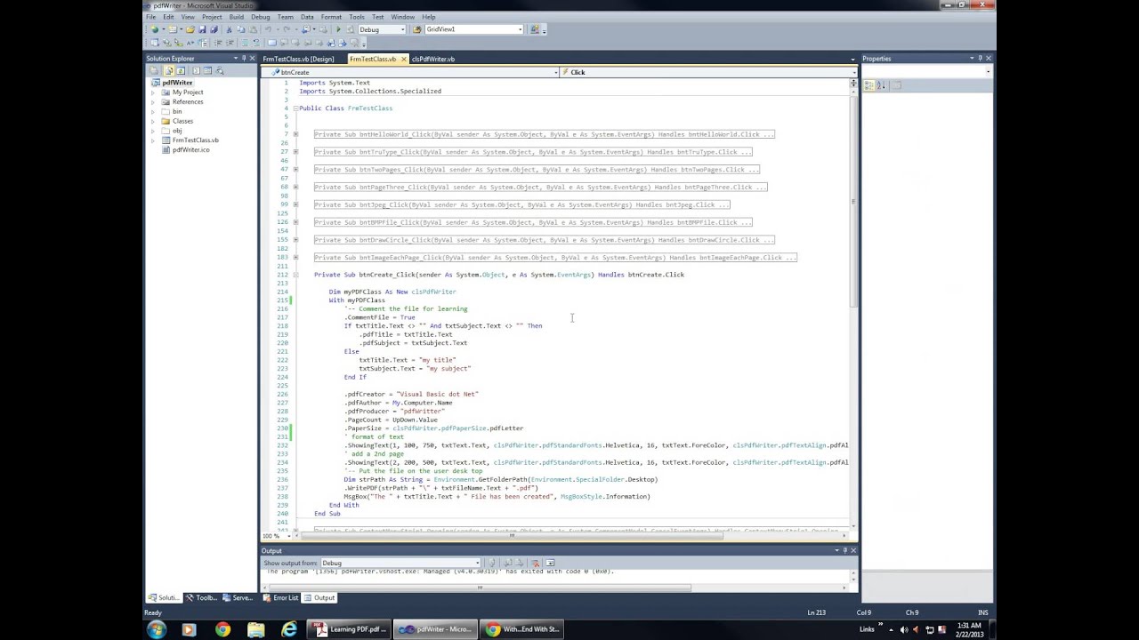 Visual Basic Tutorial: How to Create a PDF File